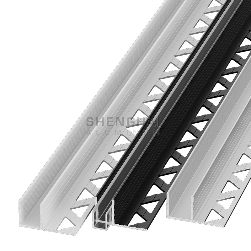 F Shaped Aluminum Edge Trim For Shower Glass